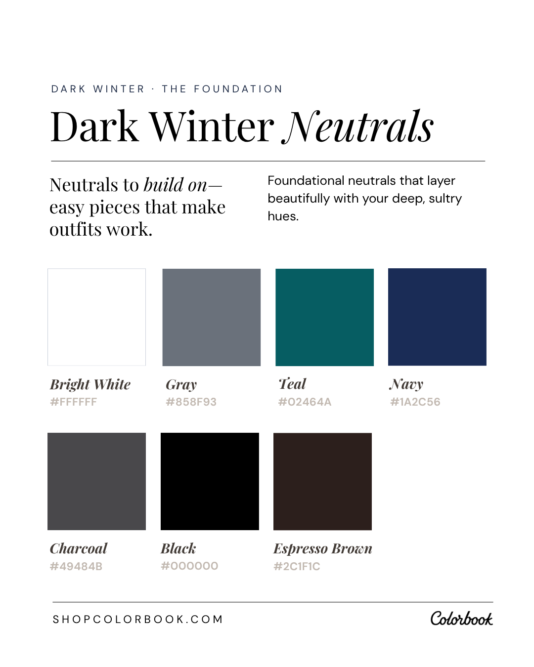 Dark | Deep Winter: The Complete Guide | Colorbook